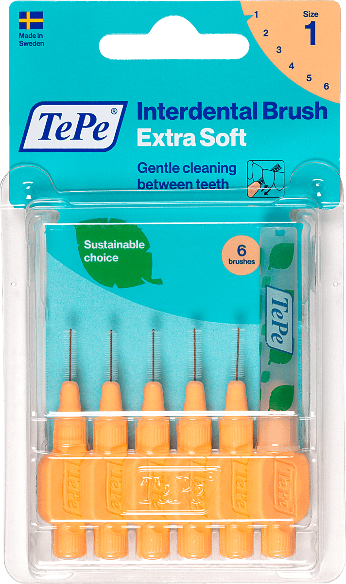 TePe Extra soft, interdentalna četkica, 0,45mm, ISO 1, 6 kom | dm.rs