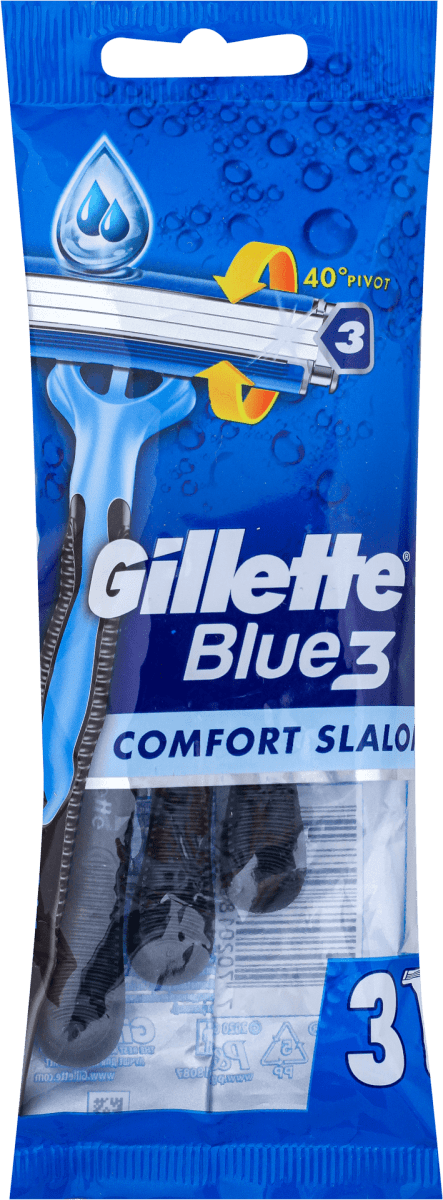 Gillette Blue3 COMFORT SLALOM - BRIJAČI, 3 kom | dm.rs