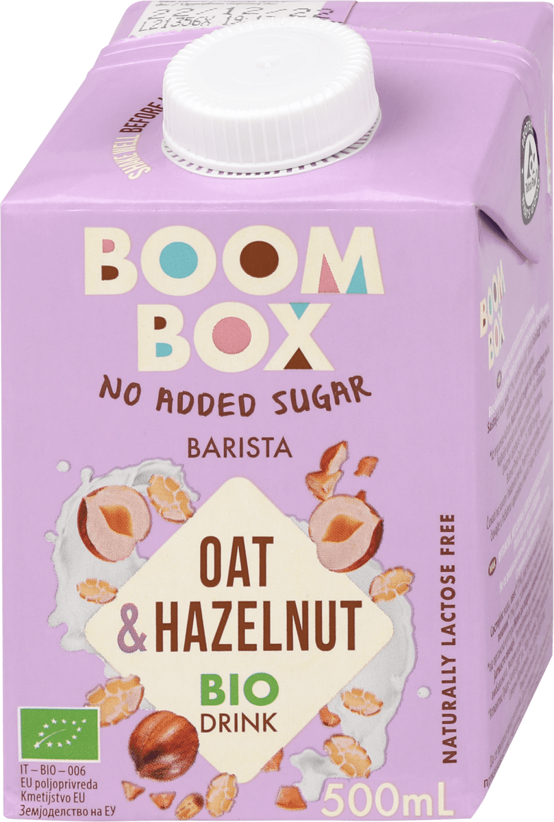 BOOM BOX Organski ovseni napitak sa lešnikom, 500 ml | dm.rs