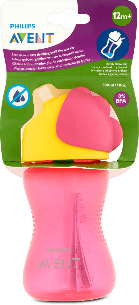 PHILIPS AVENT Šolja sa slamkom - roze, od 12. meseca, 1 kom | dm.rs