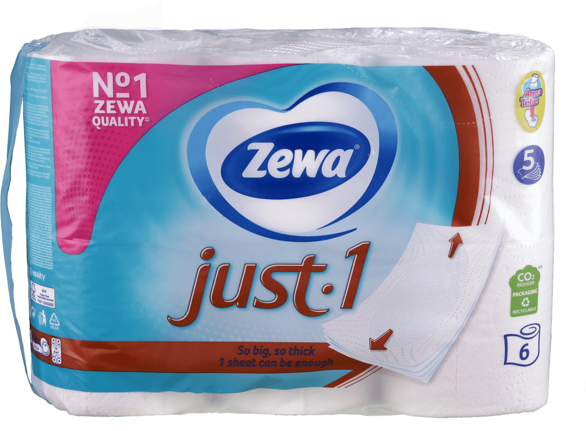 Zewa just-1 petoslojni toalet papir, 6 kom | dm.rs