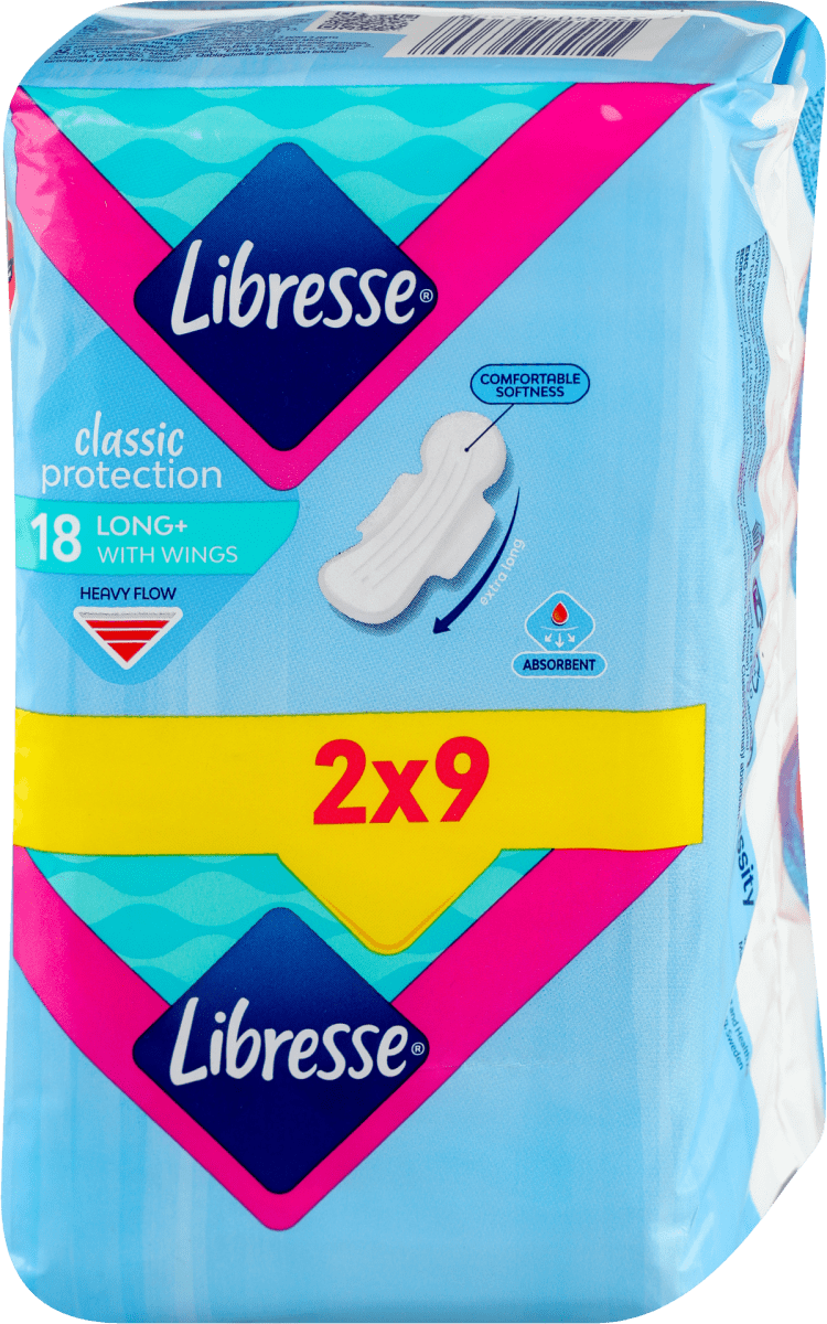 Libresse classic protection ciklusni ulošci - dugi sa krilcima, 2x9kom, 18 kom | dm.rs
