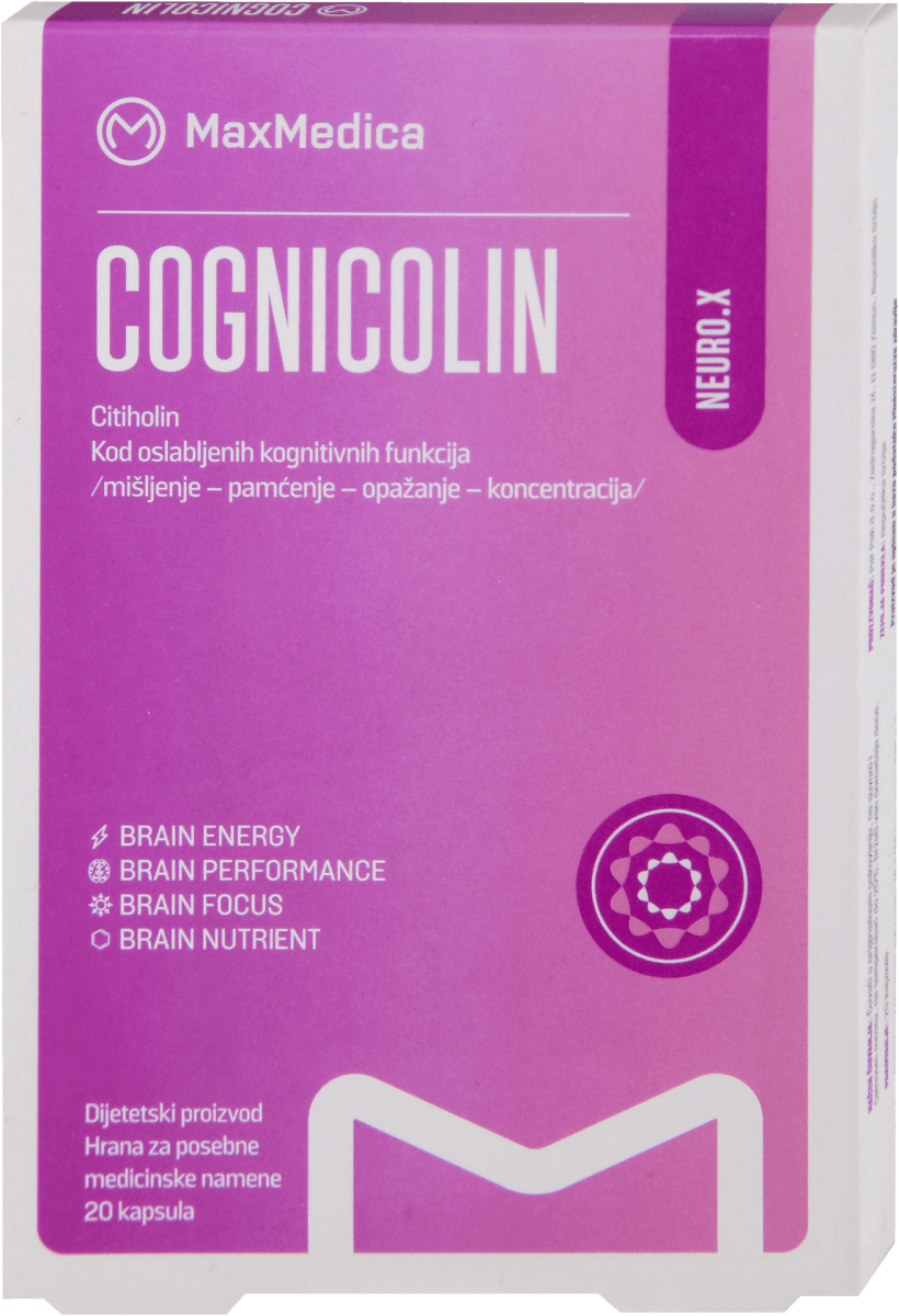 MaxMedica COGNICOLIN - Citiholin kapsule, 20 kom | dm.rs