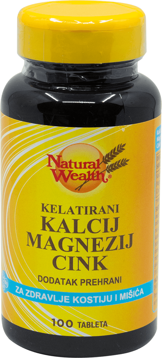 Natural Wealth Kelatirani Kalcij Magnezij Cink tablete, 100 kom. trajno povoljna online kupnja ...