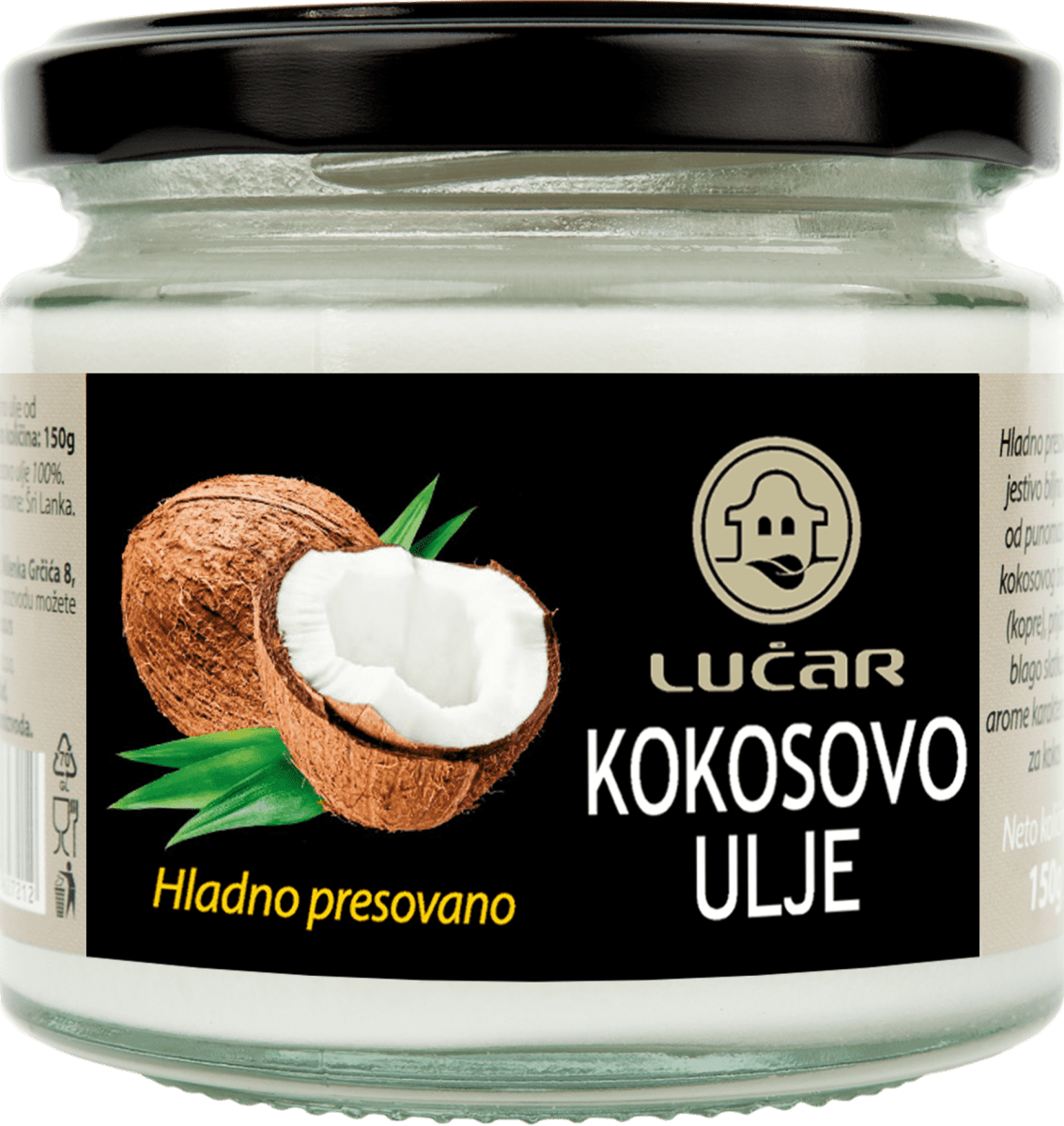 LUČAR KOKOSOVO ULJE - Hladno presovano, 150 g | dm.rs
