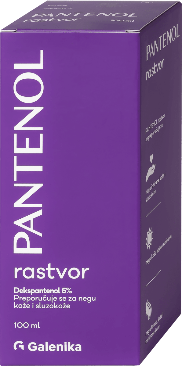 Galenika PANTENOL rastvor - Dekspantenol 5%, 100 ml | dm.rs