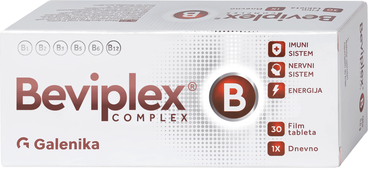 Galenika Beviplex B COMPLEX film tablete, 30 kom | dm.rs