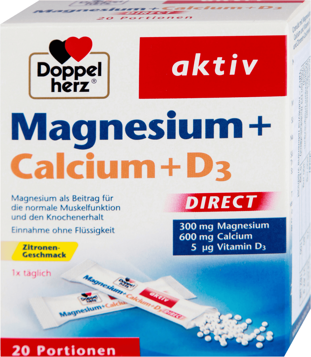 Doppelherz Magnesium+ Calcium+D3 - DIRECT, 20 kom | dm.rs