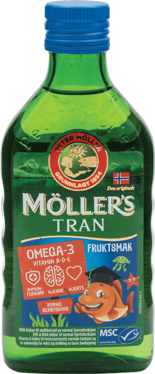 MÖLLER'S TRAN OMEGA -3 + vitamin A-D-E kids ulje, 250 ml | dm.rs