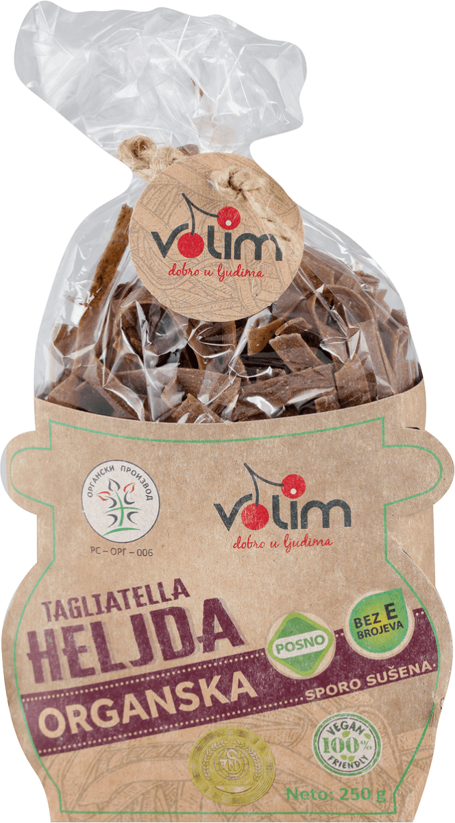 Volim dobro u ljudima HELJDA ORGANSKA - TAGLIATELLA, 250 g | dm.rs