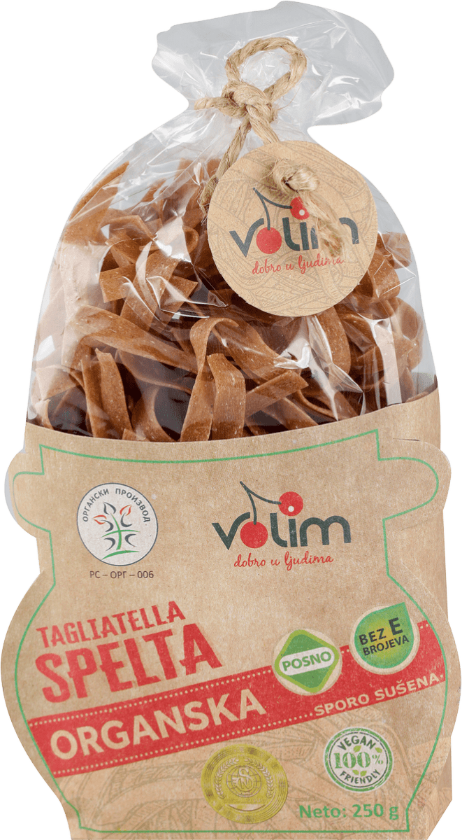 Volim dobro u ljudima SPELTA ORGANSKA - TAGLIATELLA, 250 g | dm.rs
