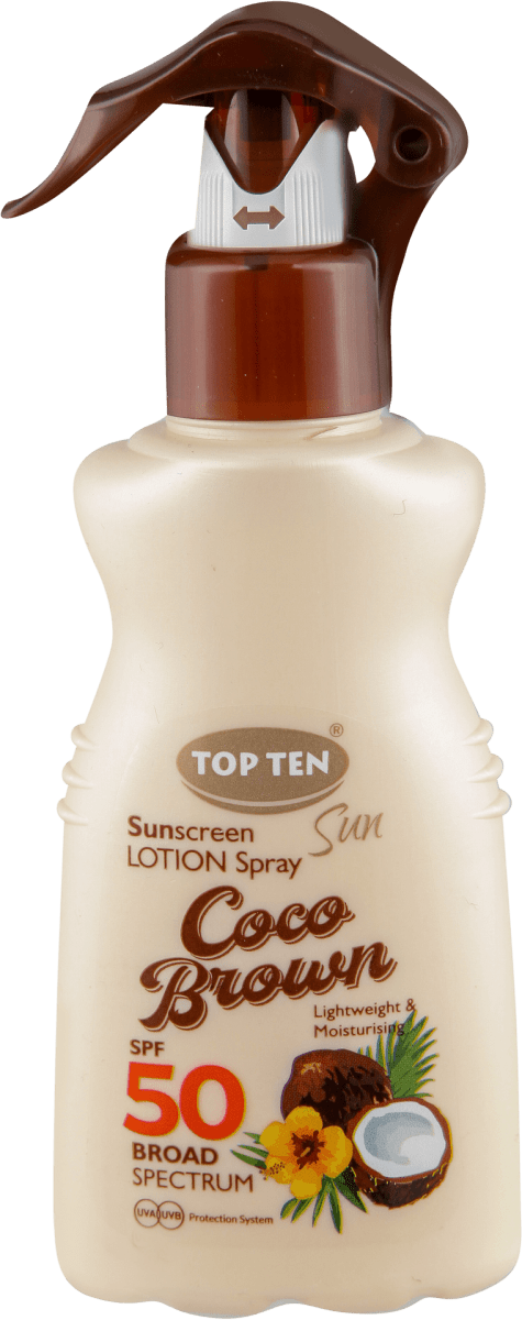 TOP TEN Sun Coco Brown losion za zaštitu od sunca, u spreju, SPF 50, 180 ml | dm.rs