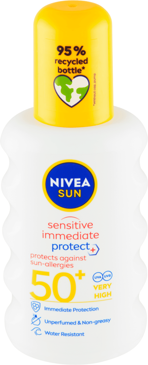 NIVEA SUN sensitive sprej za zaštitu od alergije na sunce, SPF 50+, 200 ml | dm.rs