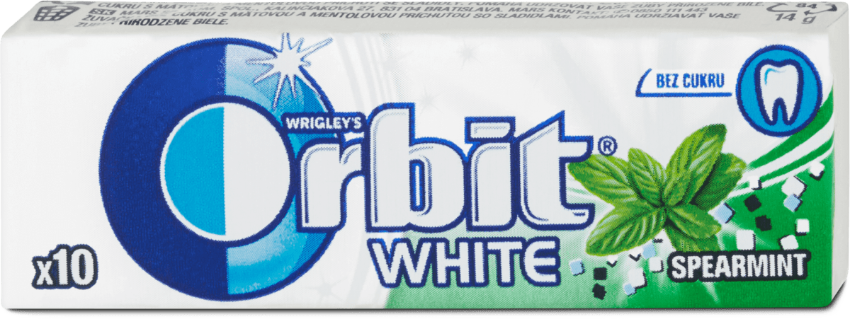 Orbit White Дъвки дражета Spearmint, 14 g | dm България