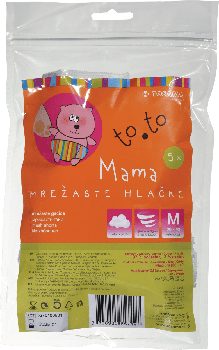 to.to Mama mrežaste gaćice vel. M, 5 kom. | dm-drogeriemarkt.ba