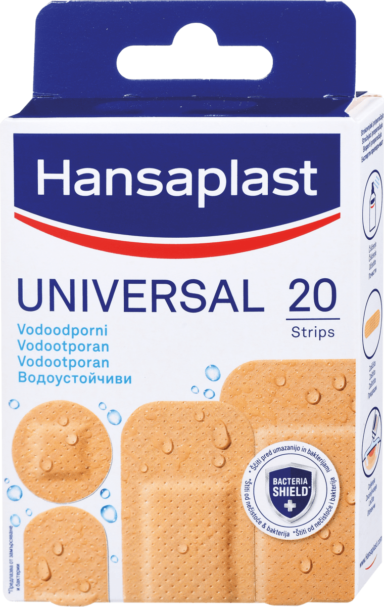 Hansaplast Vodootporni Universal flasteri, 20 kom. | dm-drogeriemarkt.ba