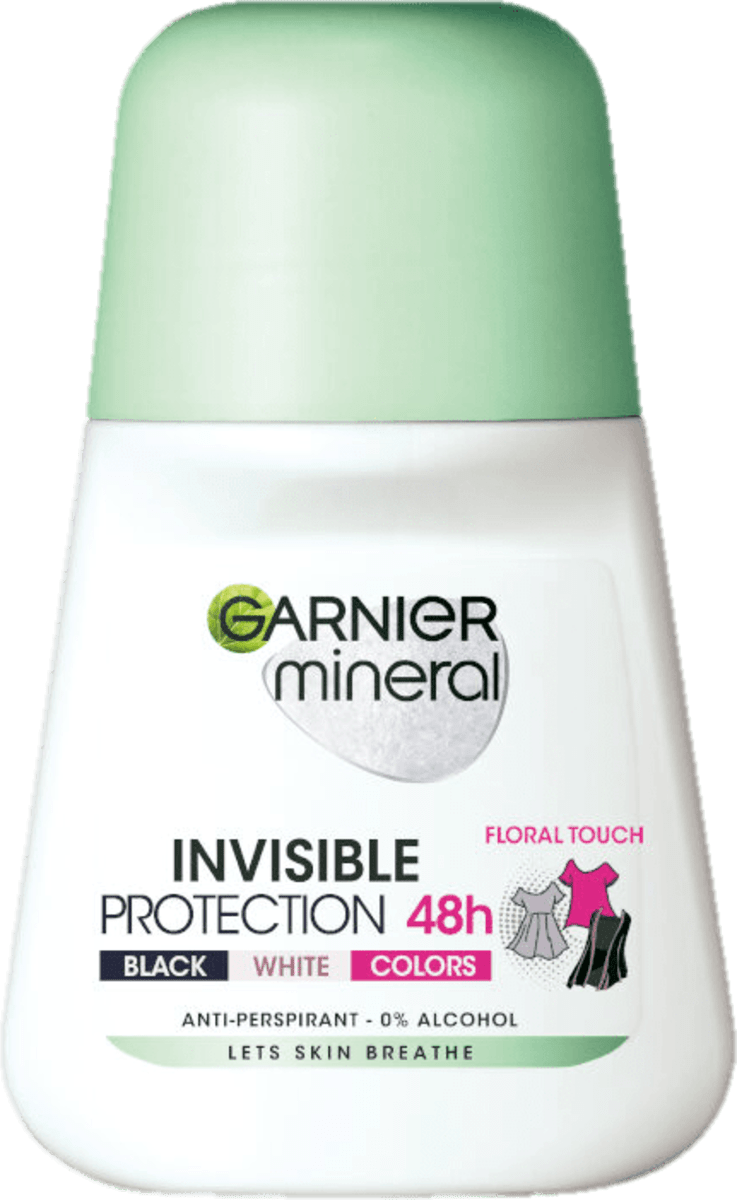 Garnier Mineral Invisible antiperspirant roll-on, 50 ml | dm ...
