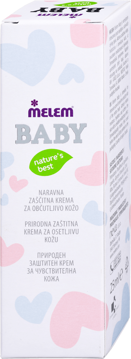 Melem Baby prirodna zaštitna krema za osjetljivu kožu, 25 ml | dm.hr