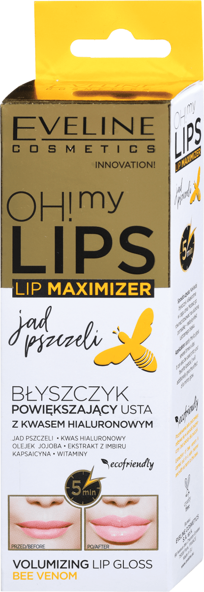 EVELINE COSMETICS Oh! My Lips glos za povečanje ustnic čebelji strup, 4 ...