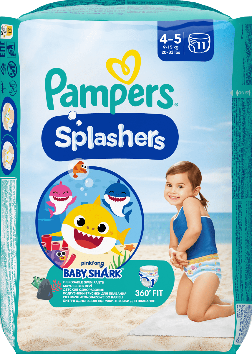 Pampers Jednokratne pelene za kupanje vel. 4-5 (9-15 kg, 11 kom. | dm ...