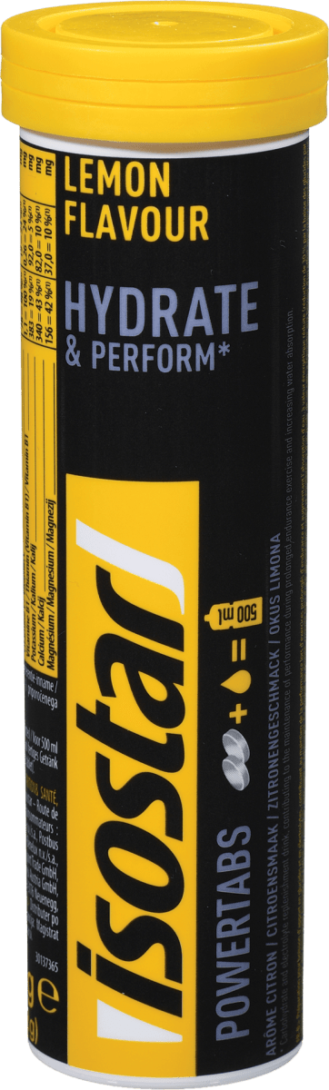 isostar Šumeče tablete z okusom limone, 120 g | dm.si