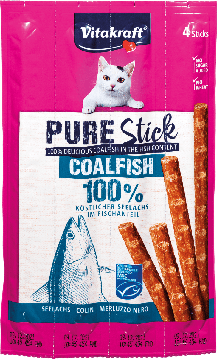 Vitakraft Dopolnilna hrana za mačke Pure Stick - aljaški polak, 20 g ...