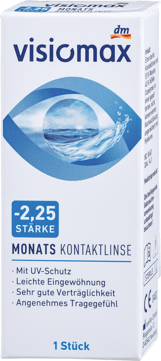 visiomax Mjesečna kontaktna leća – dioptrija -2,25, 1 kom. trajno ...