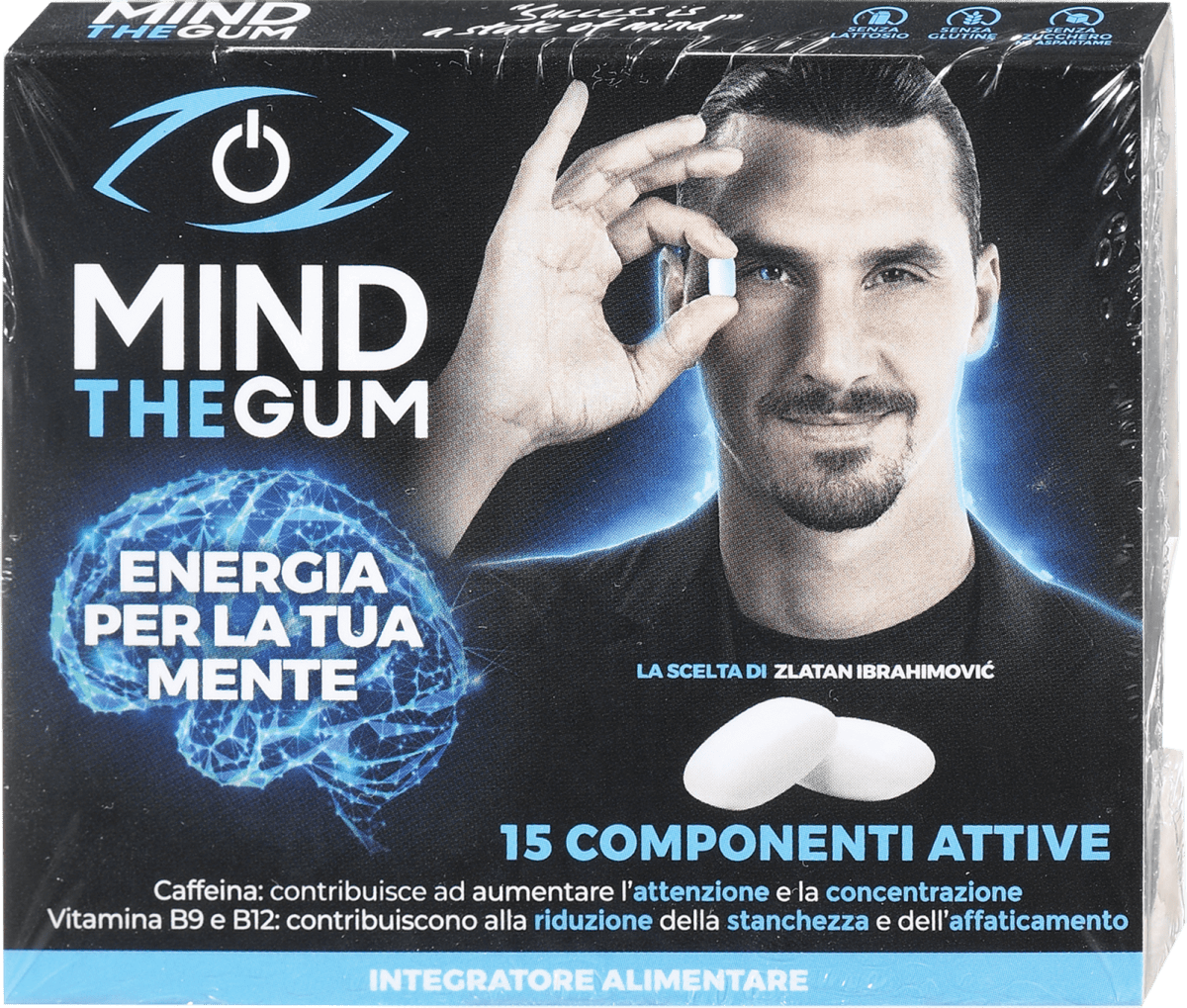MIND THE GUM Prehransko dopolnilo v obliki žvečilnega gumija z vitamini ...