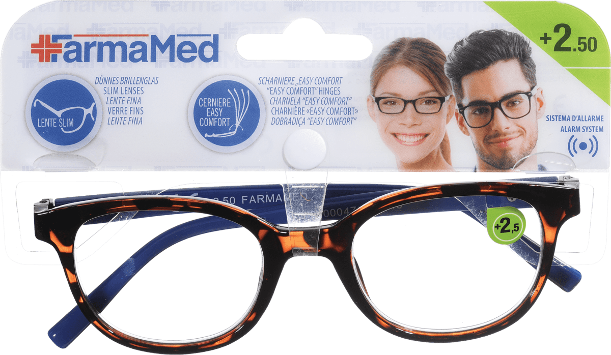 FarmaMed Bralna očala, dioptrija: +2,50, 1 kos | dm.si