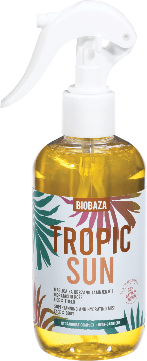 Biobaza TROPIC SUN maglica za ubrzano tamnjenje i hidrataciju kože, 250 ml | dm.rs