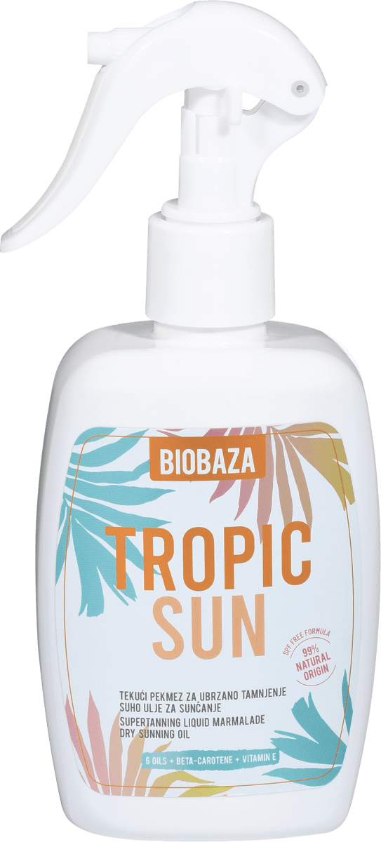 Biobaza TROPIC SUN tečni pekmez za ubrzano tamnjenje - suvo ulje, 250 ml | dm.rs
