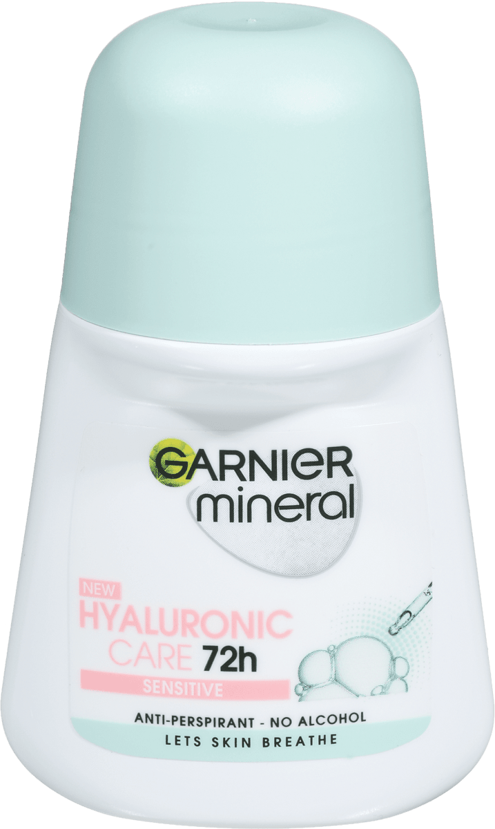 Garnier Mineral Deodorant roll-on Hyaluronic Care 72h Sensitive, 50 ml ...