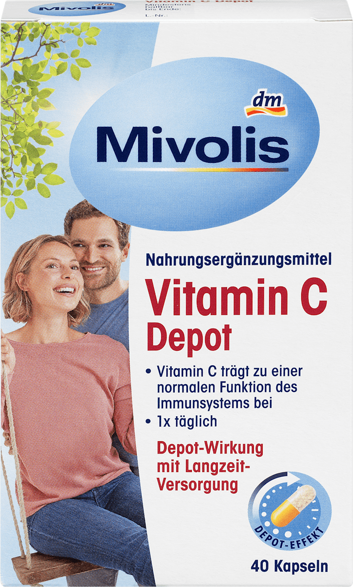 Mivolis Vitamin C Depot, Kapseln 40 St., 22 g dauerhaft günstig online ...