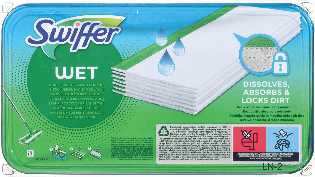 Swiffer Krpe za mokro brisanje tal, 10 kos | dm.si