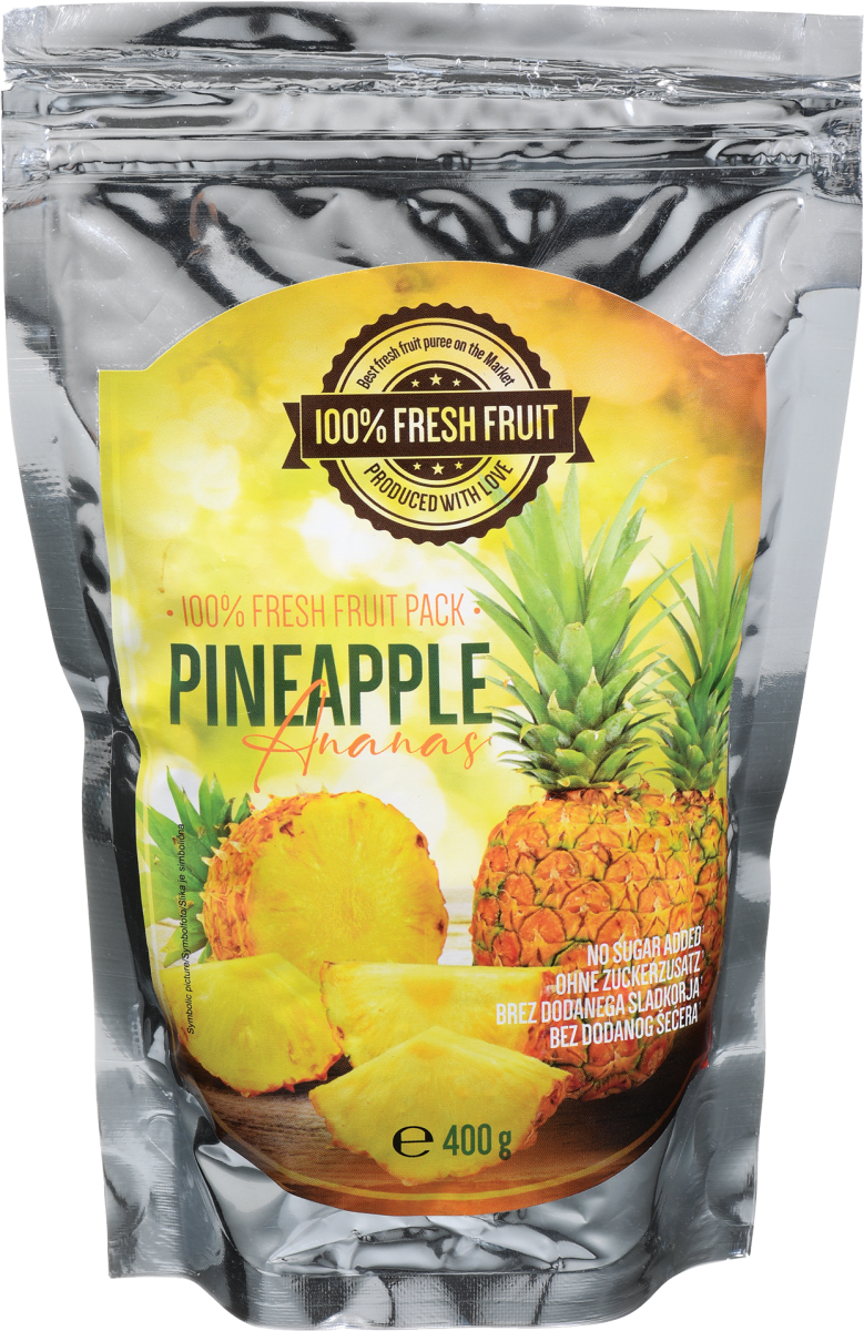 100% FRESH FRUIT Sveža sadna kaša,100 % delež ananasa, 400 g | dm.si