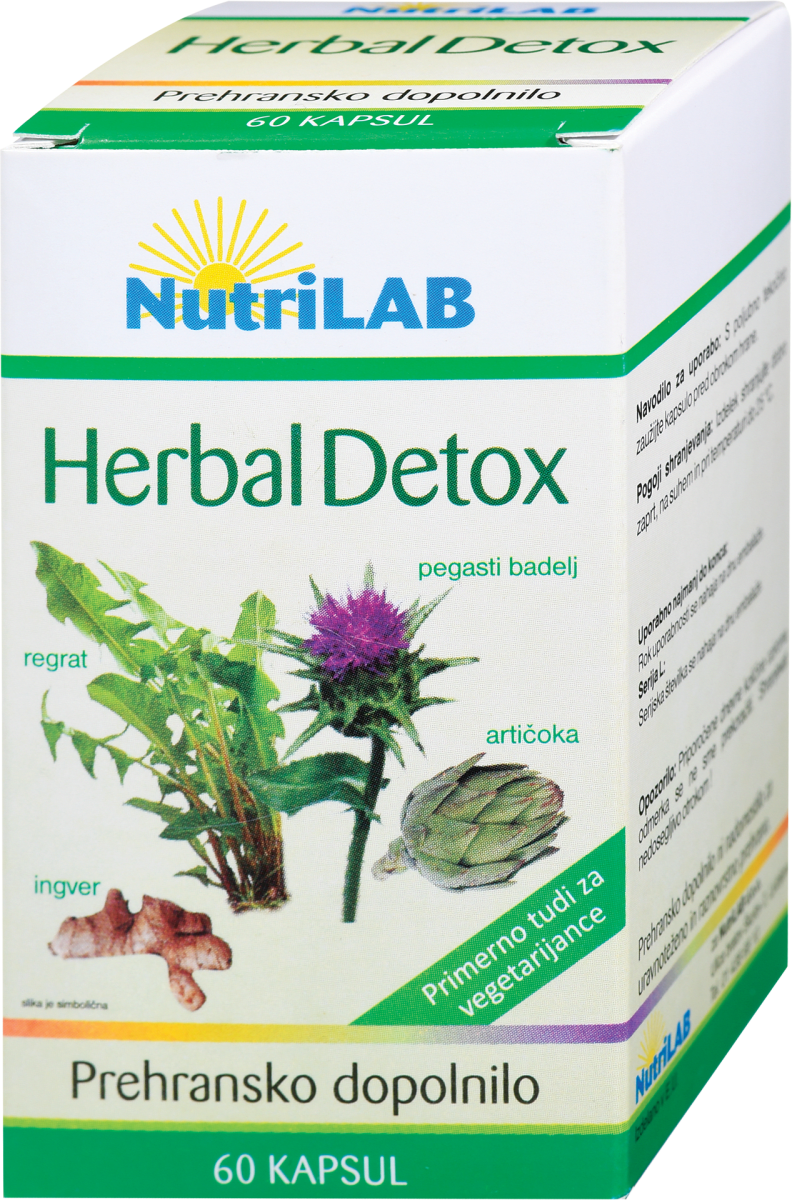 Nutrilab Prehransko Dopolnilo Herbal Detox 60 Kos Dmsi 6226