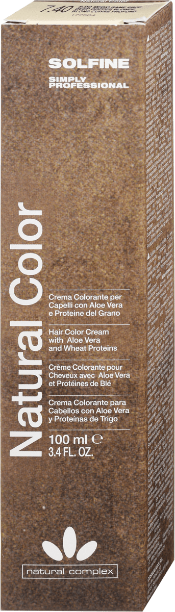 SOLFINE Barva za lase Natural Color, 7.40 Srednja bakrena-blond, 1 kos ...