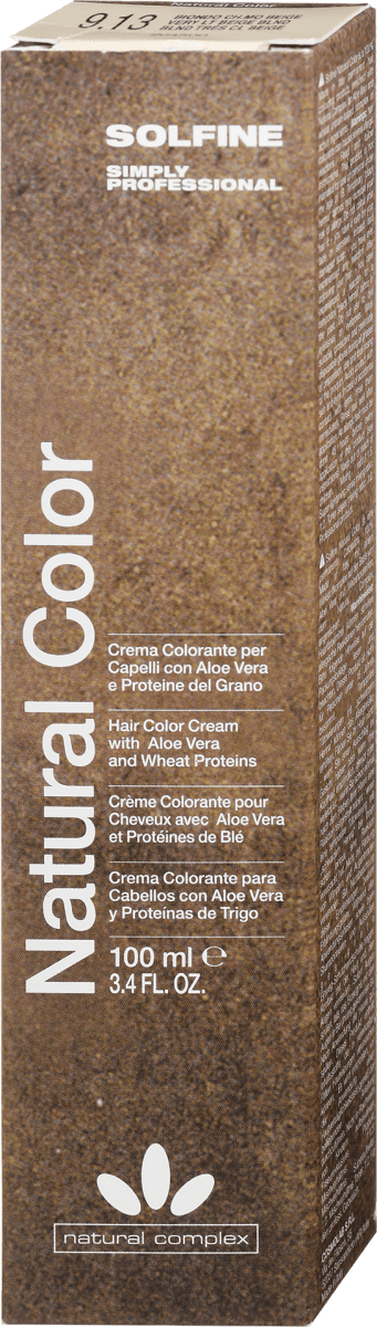 SOLFINE Barva za lase Natural Color, 9.13 Svetlo bež-blond, 1 kos ...