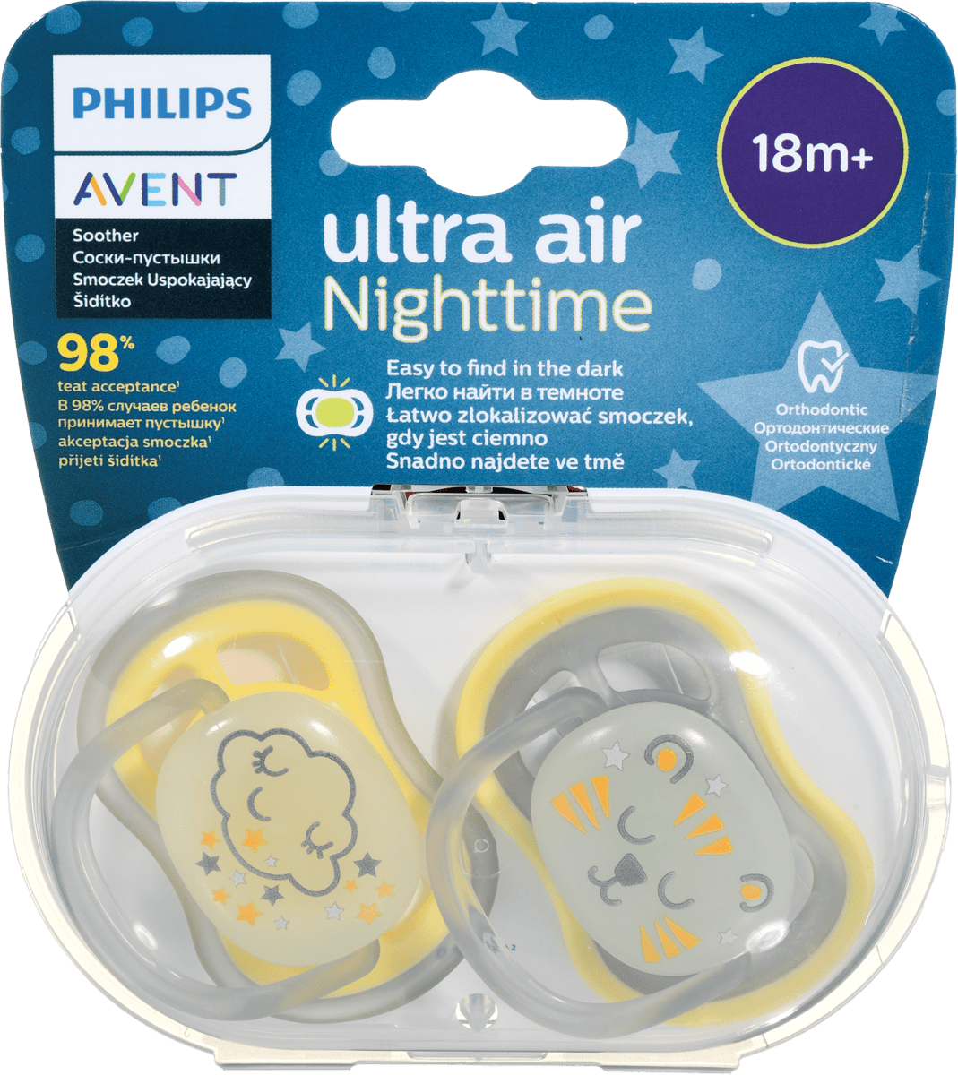 PHILIPS AVENT Nočna duda Ultra Air Nighttime, 18m+, 2 kos | dm.si