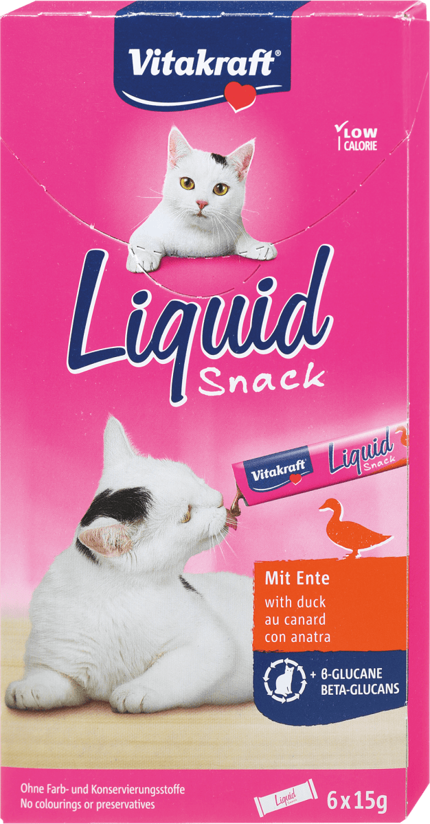 Vitakraft Dopolnilna hrana za mačke Liquid Snack z okusom race, 6x15g ...