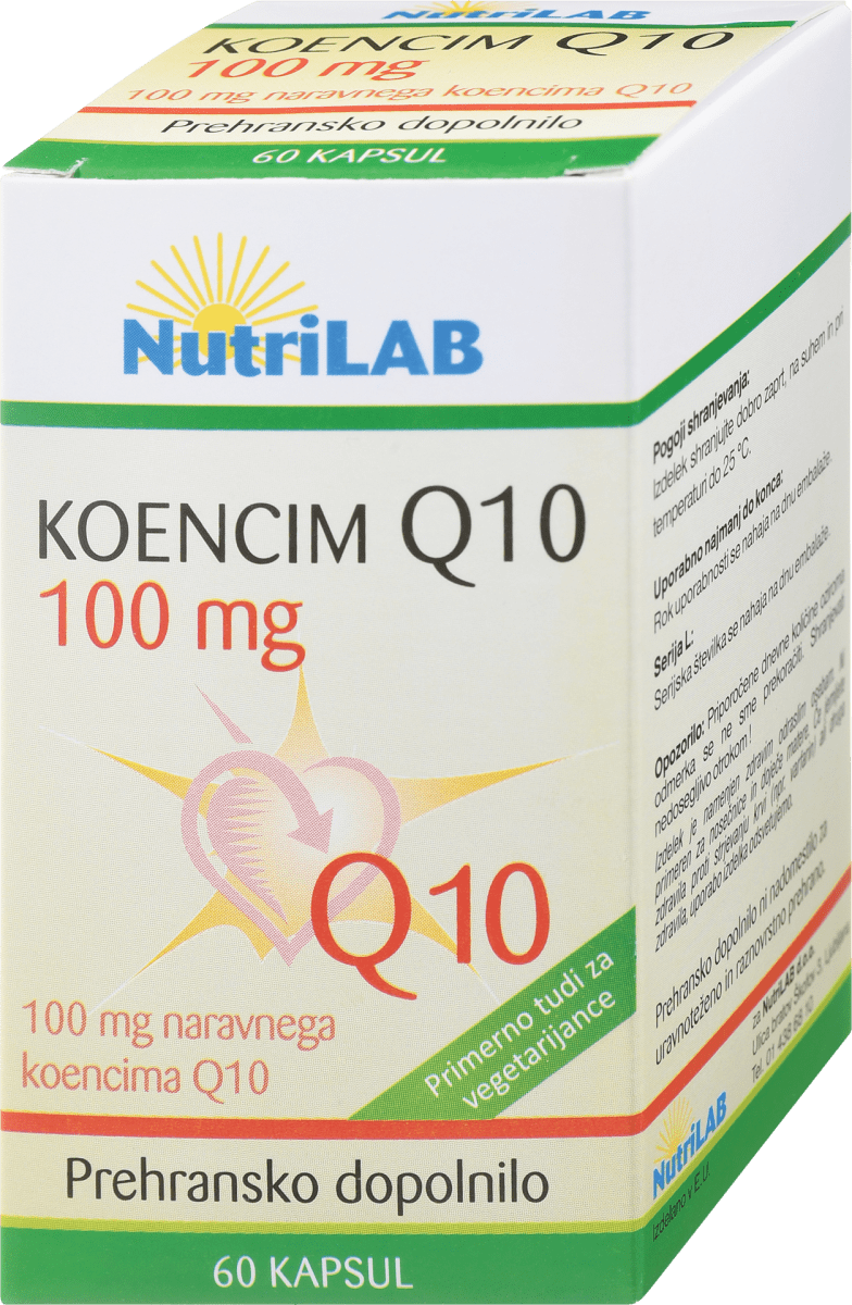 NutriLAB Prehransko dopolnilo Koencim Q10 100 mg, 60 kos | dm.si