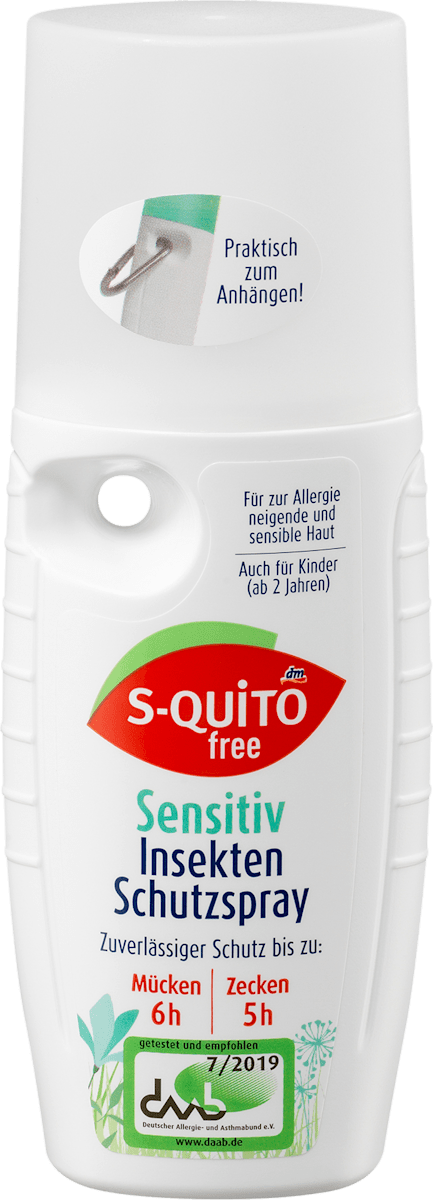 S-quitofree S-quito free Sensitiv Insektenspray, 100 ml dauerhaft ...