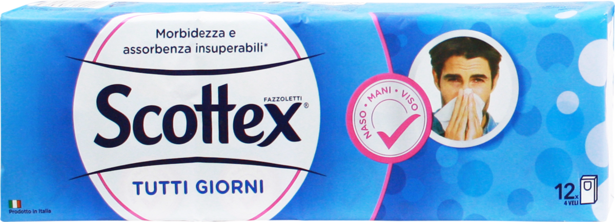 Scottex Fazzoletti Tutti i giorni 4 veli, 12 pz Acquista online a ...