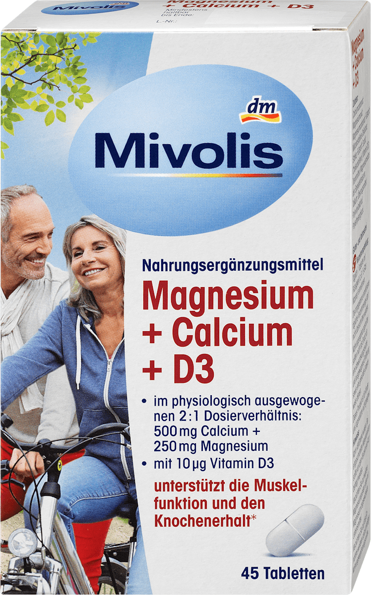 Mivolis tablety Magnesium + Calcium + Vitamín D3, 94 g Nakoupit výhodně ...