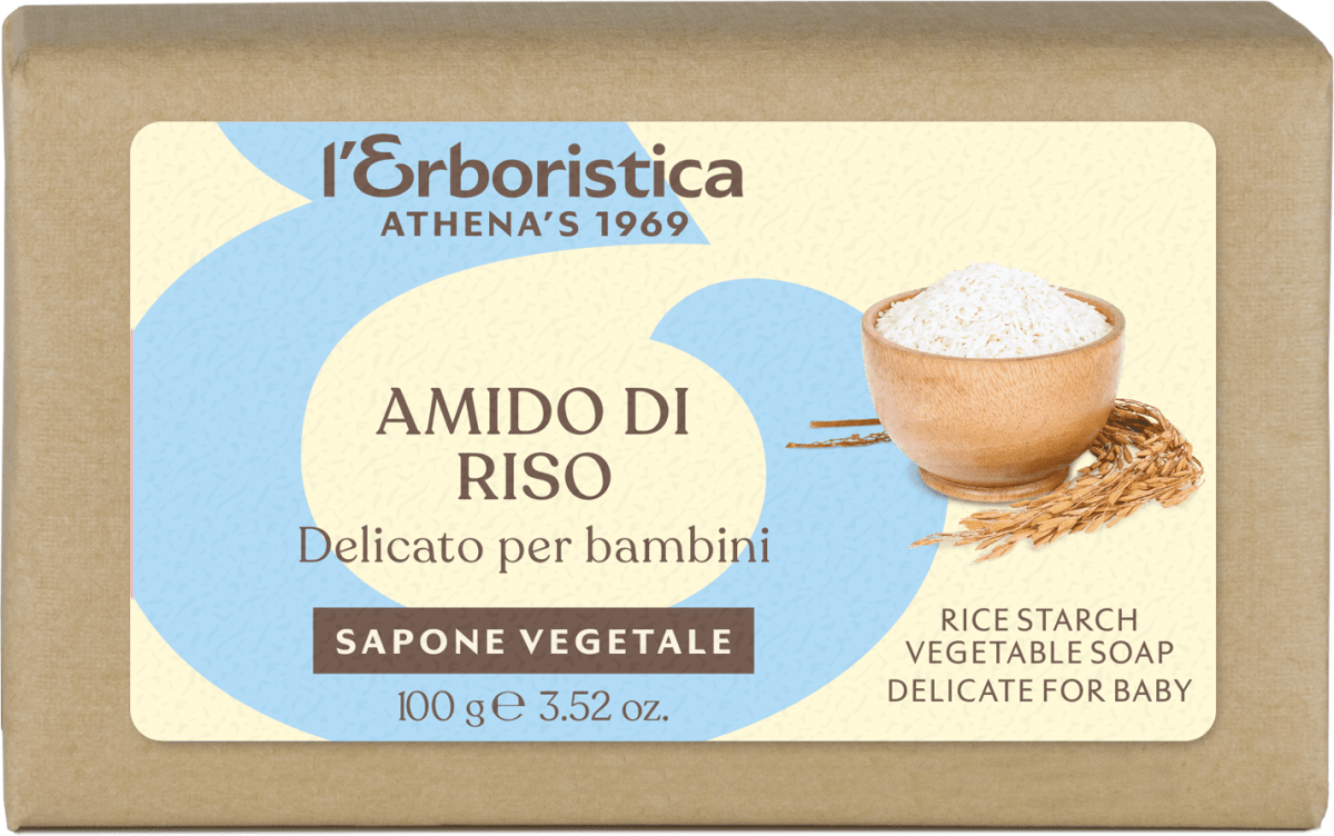 L'ERBORISTICA Sapone solido amido di riso, 100 g | dm Italia