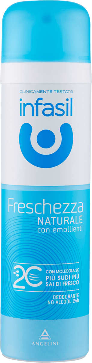 infasil Deodorante spray Freschezza Naturale con emollienti, 150 ml ...