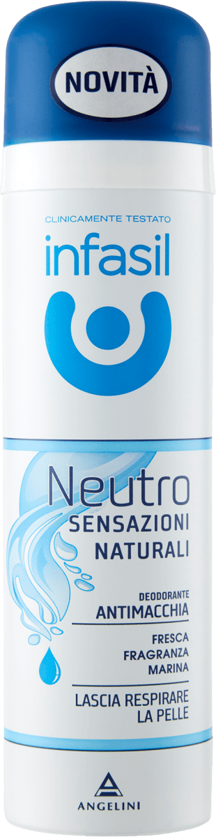 infasil Deodorante spray Neutro Sensazioni Naturali fragranza marina ...