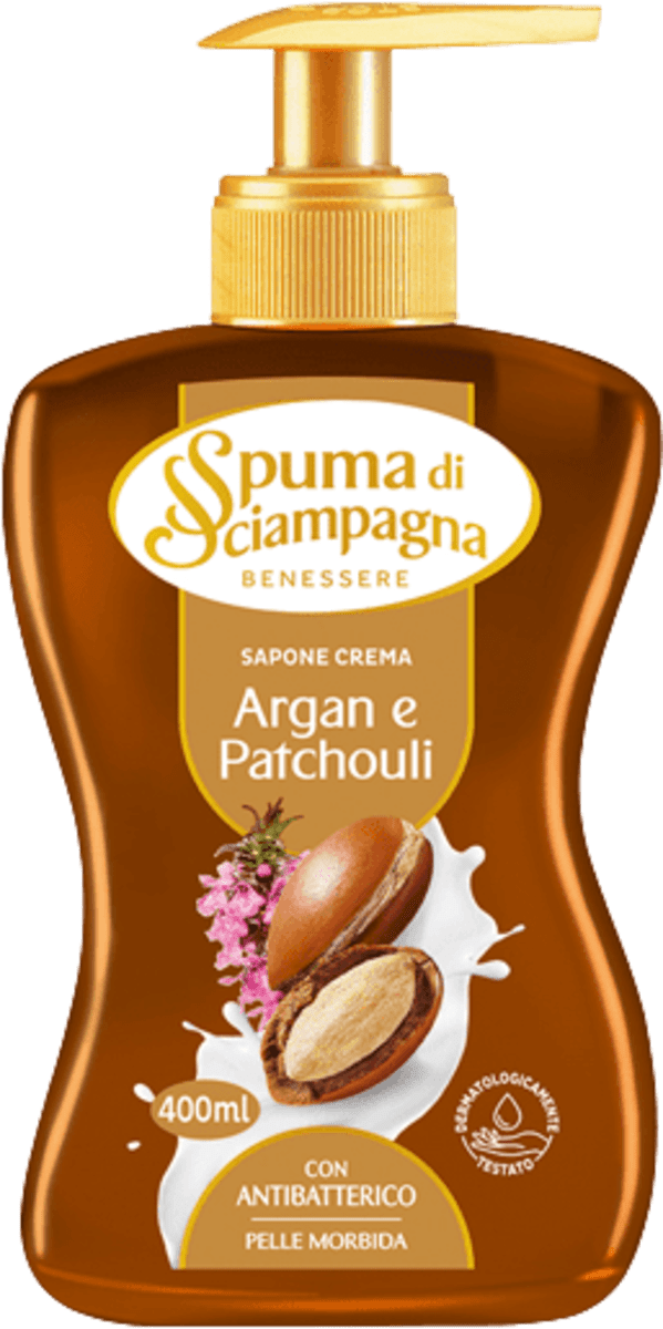 Spuma di Sciampagna Sapone crema nutriente con olio di argan e ...