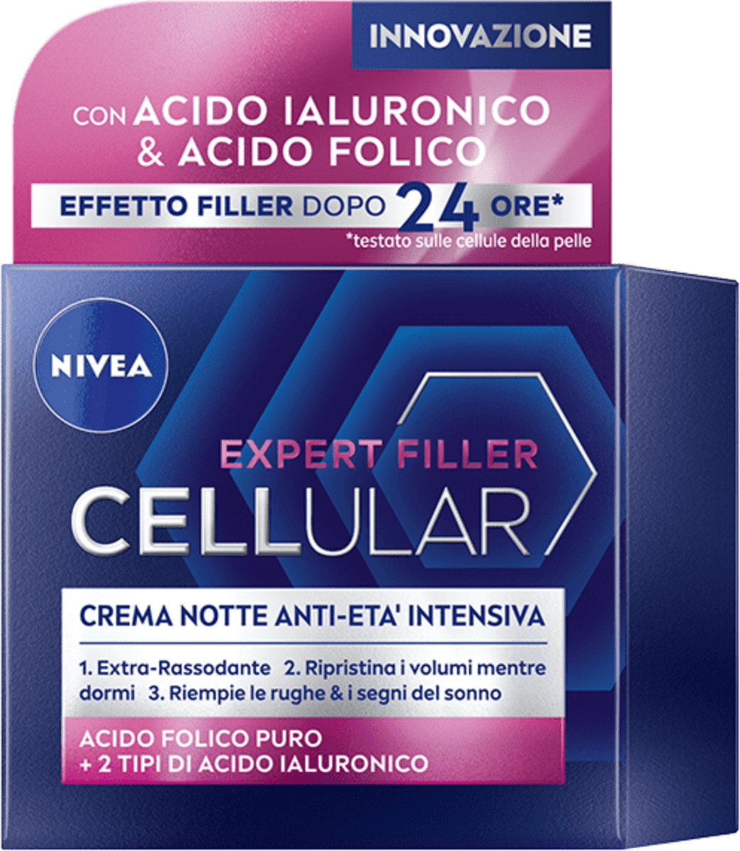 NIVEA Crema notte antietà Hyaluron Cellular Filler, 50 ml Acquista ...