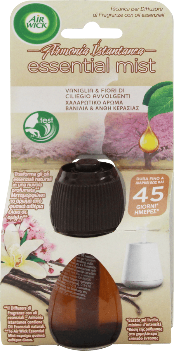AIR WICK Ricarica per diffusore di oli essenziali vaniglia e fiori di ...